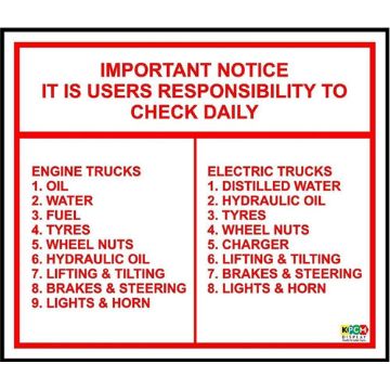 KPCM | Vehicle Checks Signs